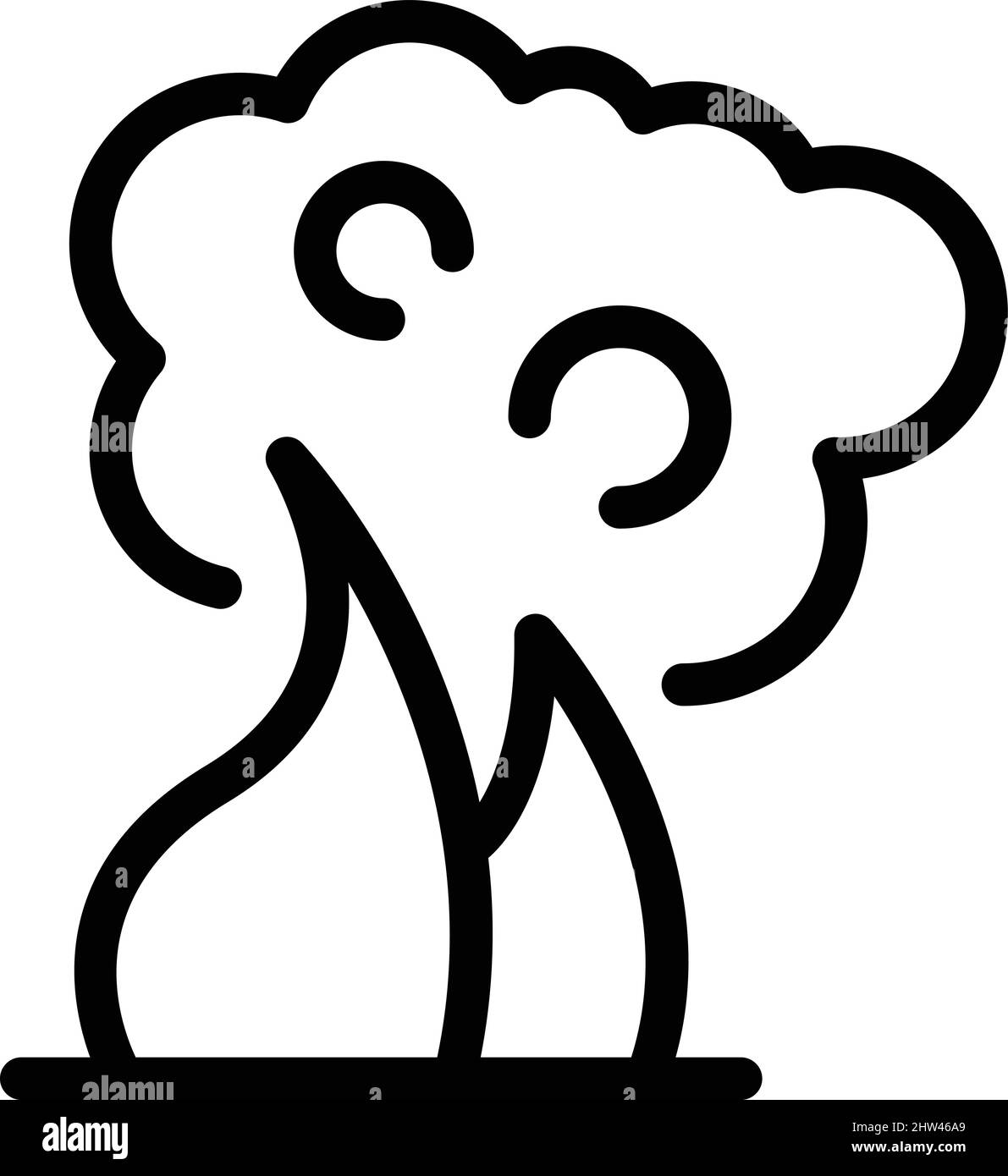 Fire smoking icon outline vector. Air clean. Dust wind protection Stock ...