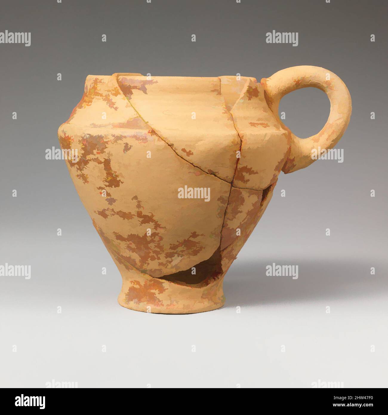 Art inspired by Terracotta carinated bridge-spouted jug, Middle Minoan ...