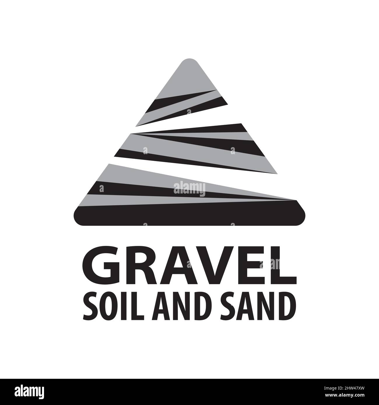 Vector logo of sand, gravel and soil extraction Stock Vector Image ...