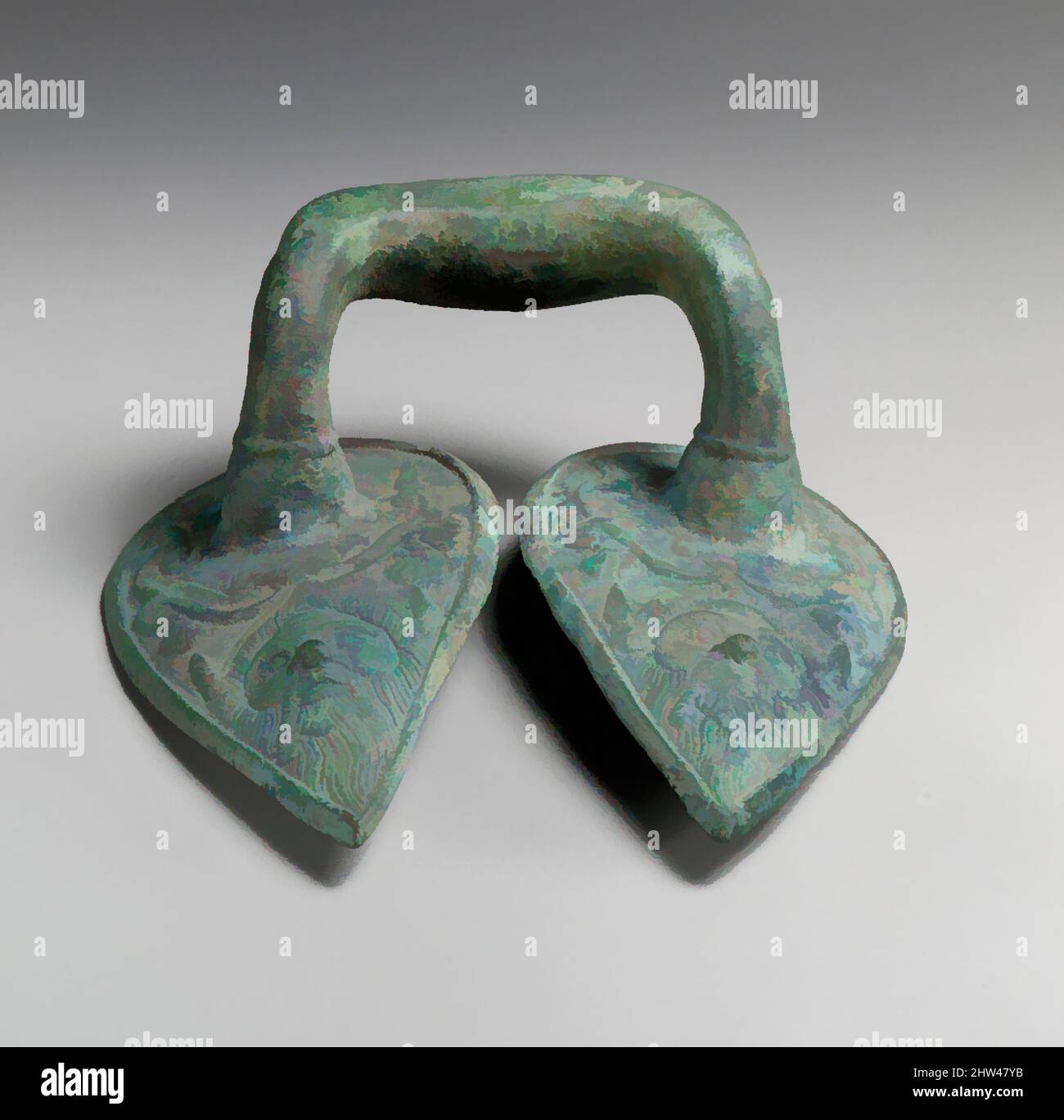 Art inspired by Bronze handle of a vessel with Silenos mask, Classical ...