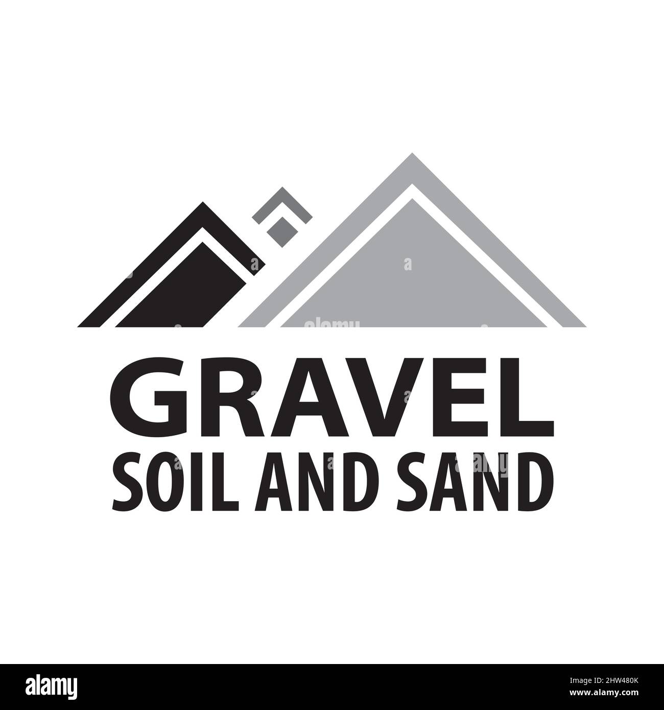 Vector logo of sand, gravel and soil extraction Stock Vector Image ...