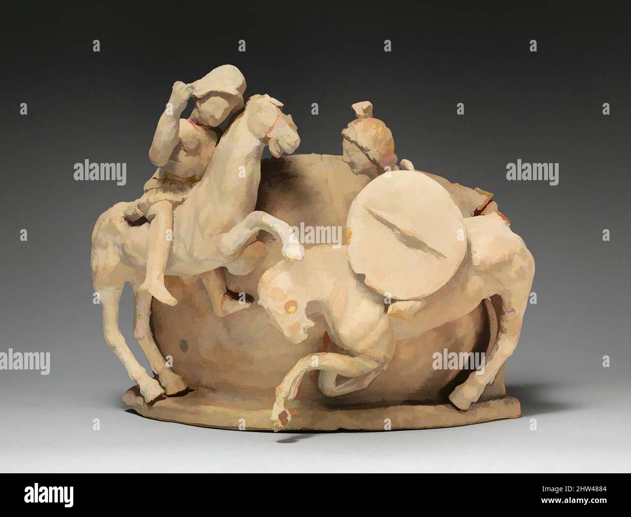 Art inspired by Terracotta relief probably from a funnel vase, Early ...