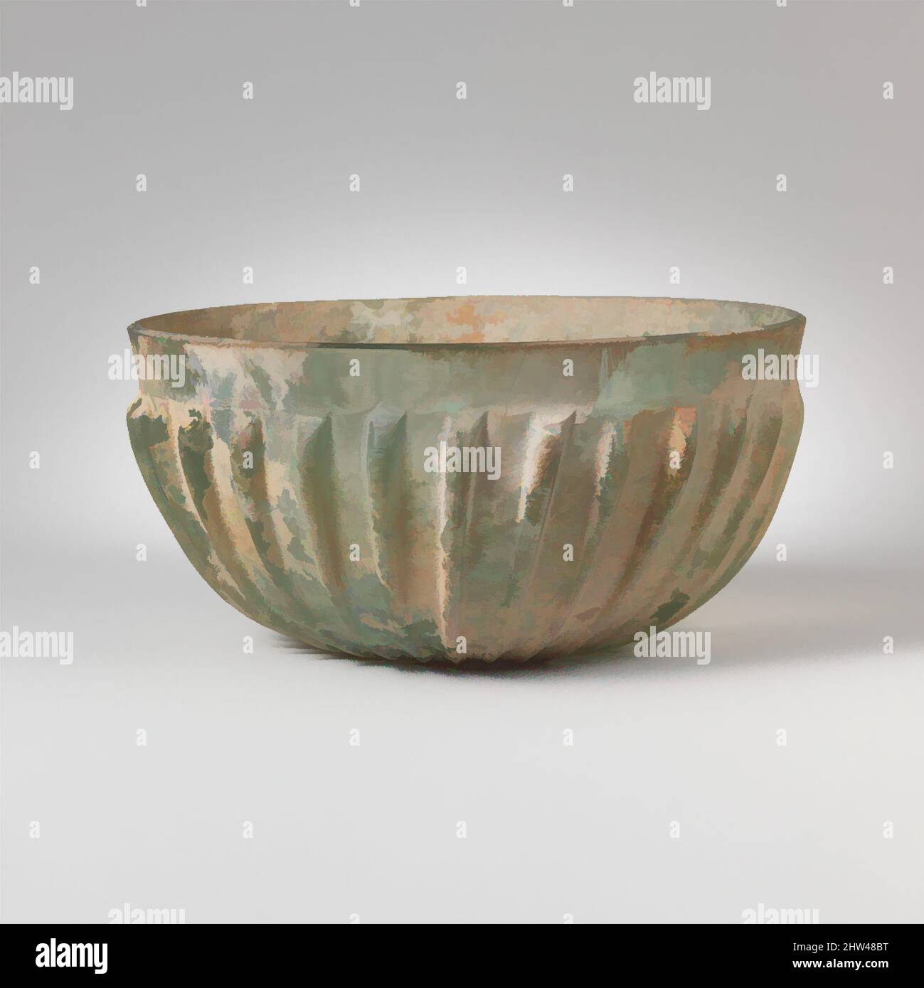 Art inspired by Glass hemispherical ribbed bowl, Early Imperial, late ...