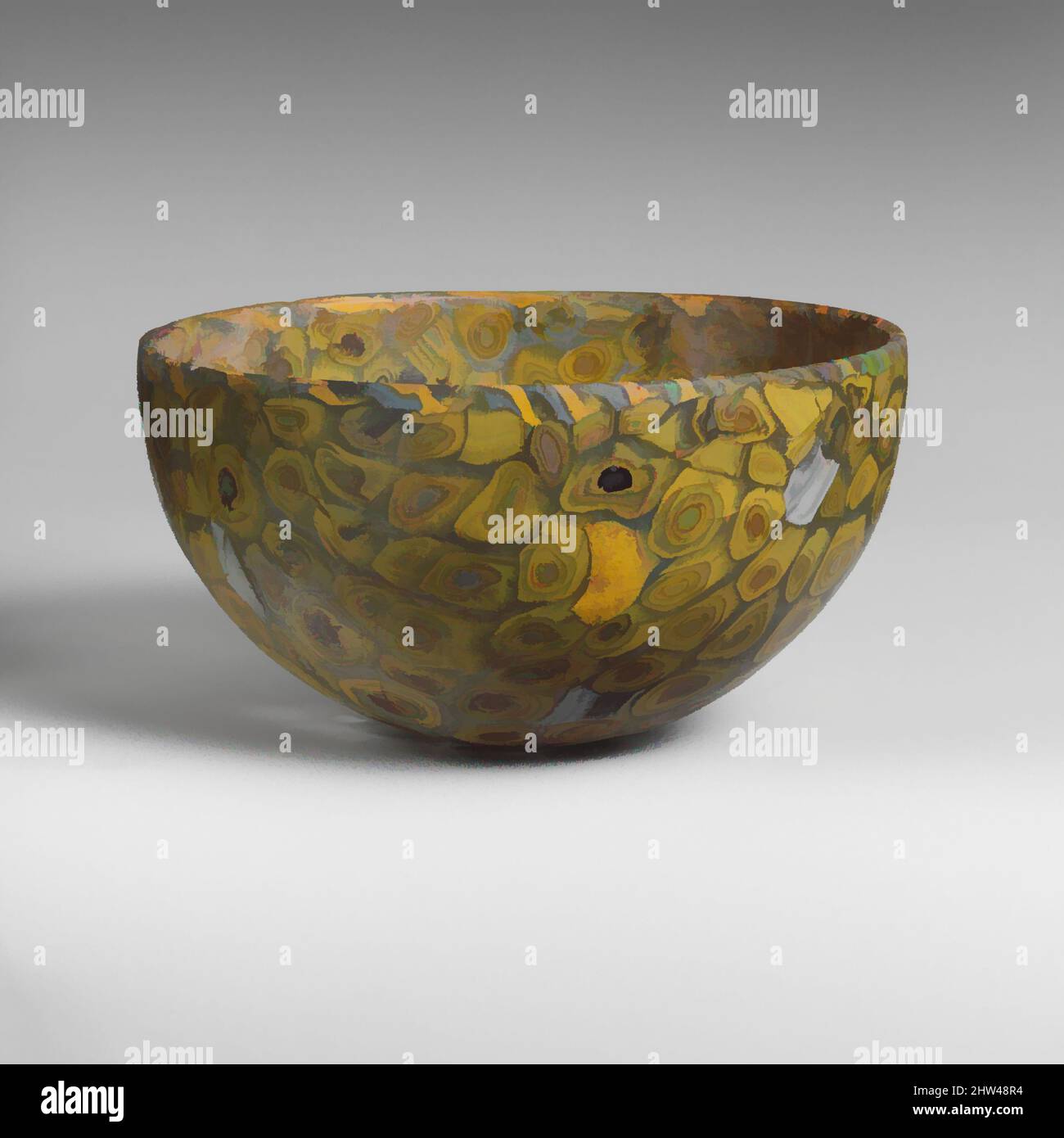Art inspired by Glass mosaic hemispherical bowl, Hellenistic, 2nd–mid ...