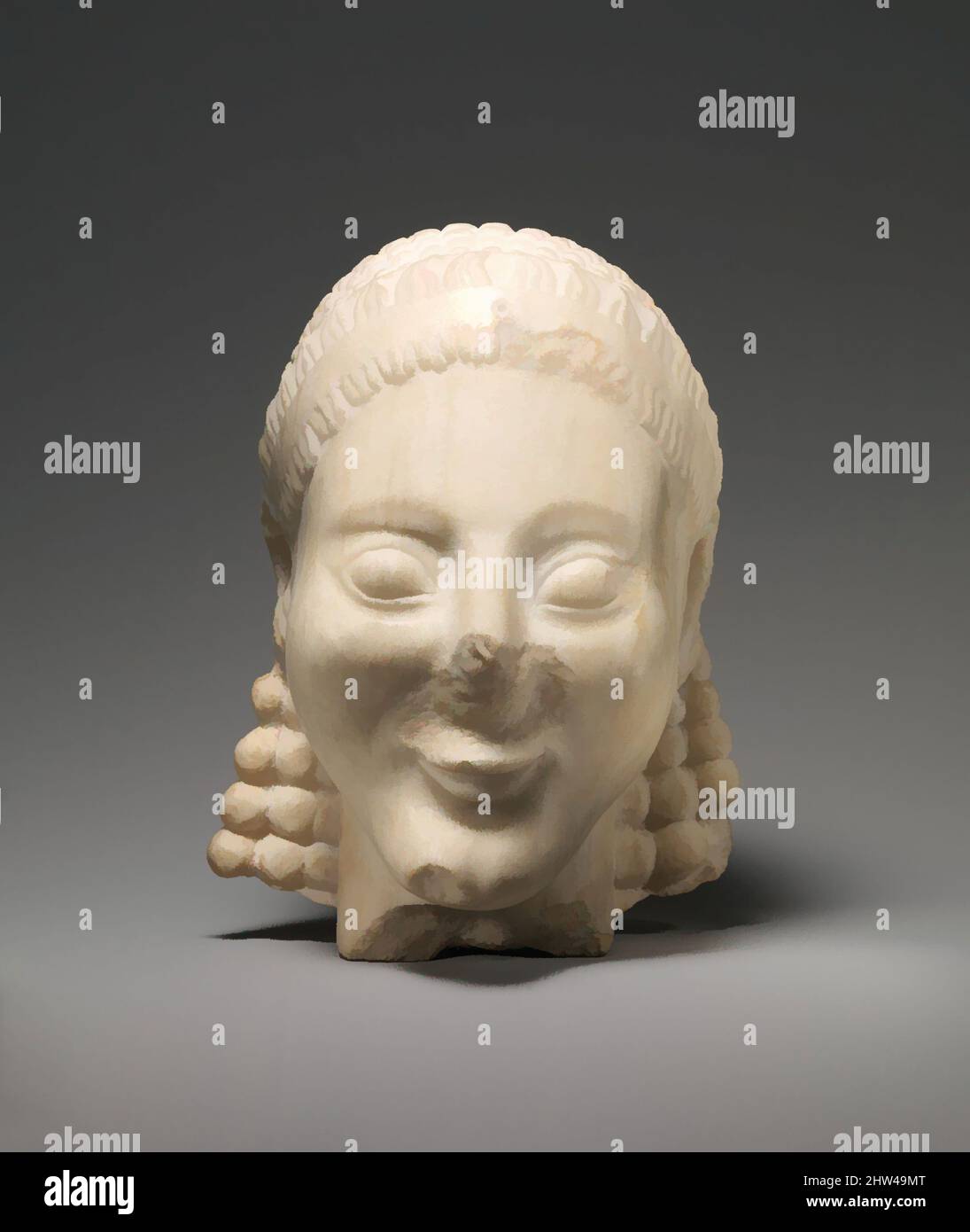 Art inspired by Marble head of a kouros (youth), Archaic, mid-6th ...