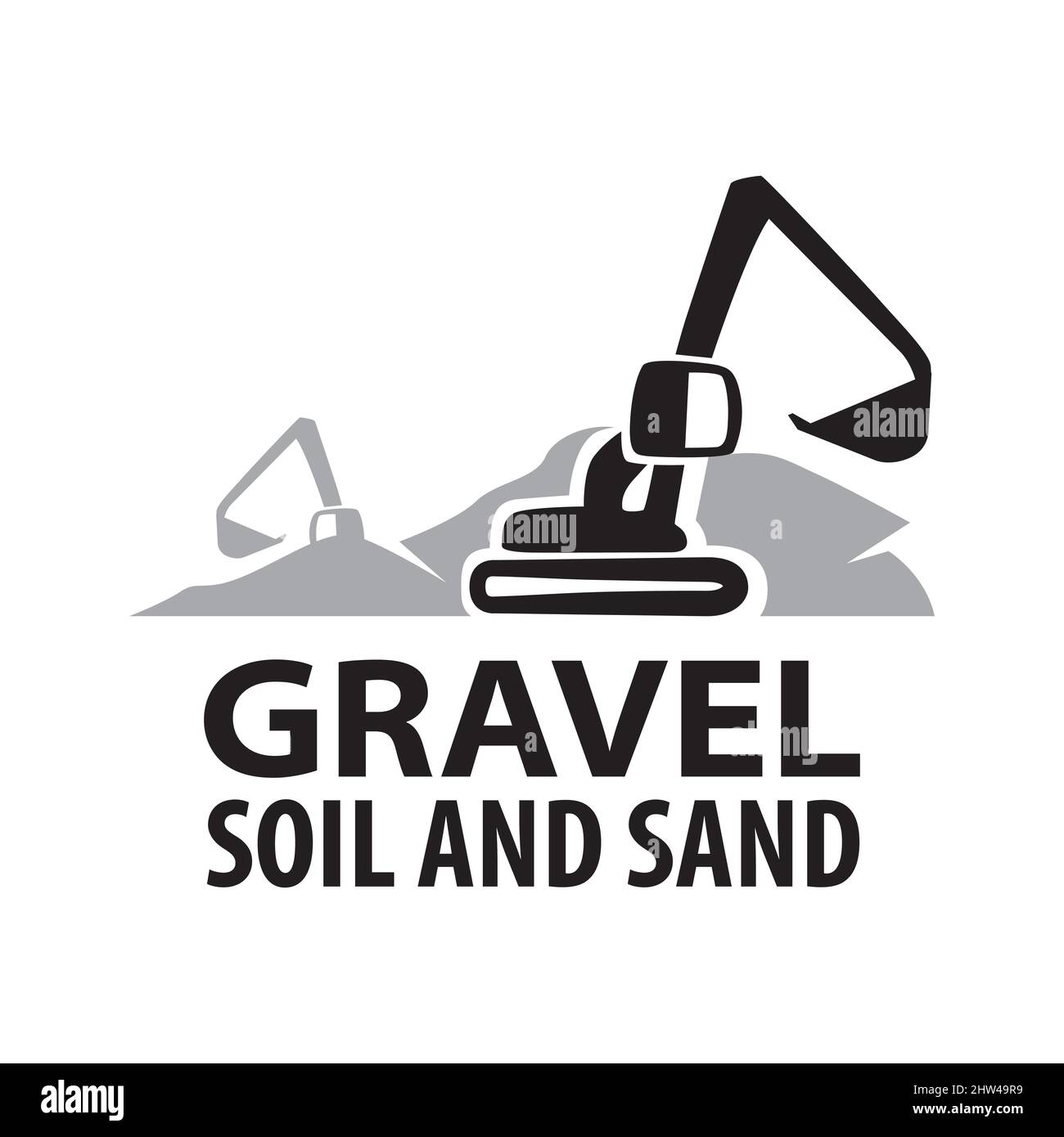 Vector logo of sand, gravel and soil extraction Stock Vector Image ...