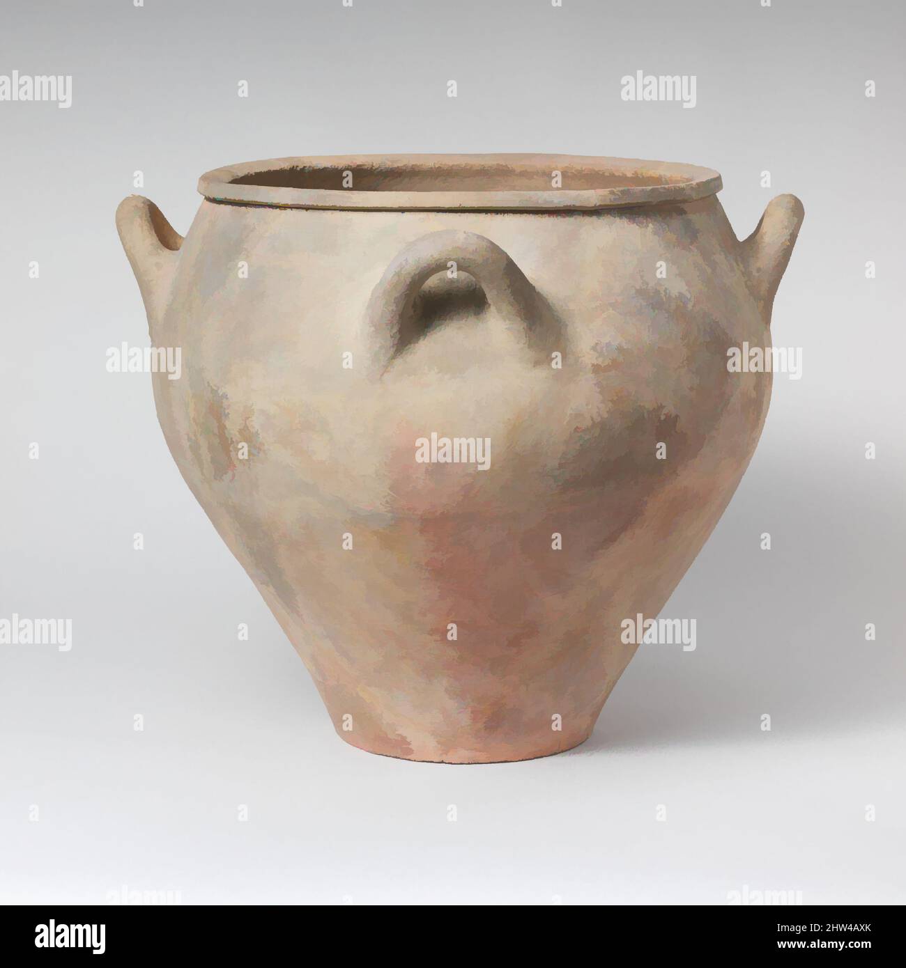 Art inspired by Terracotta krater (deep bowl) with four handles, Late ...