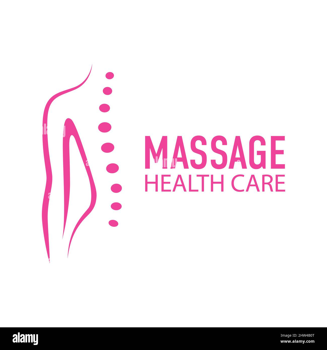Vector Logo Of The Medical Back Massage Salon Stock Vector Image And Art Alamy