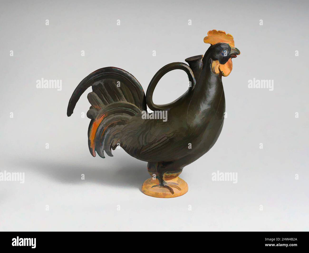 Art inspired by Terracotta askos (flask) in the form of a rooster, Late ...