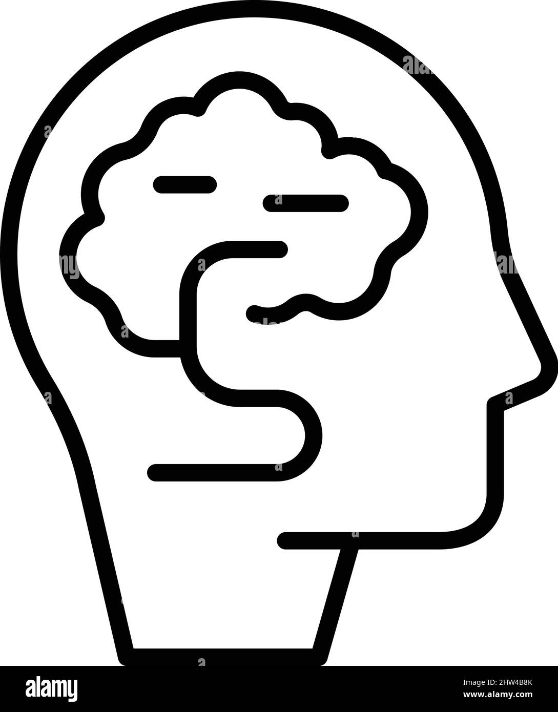 Brain emotion icon outline vector. Mental health. Mind training Stock ...