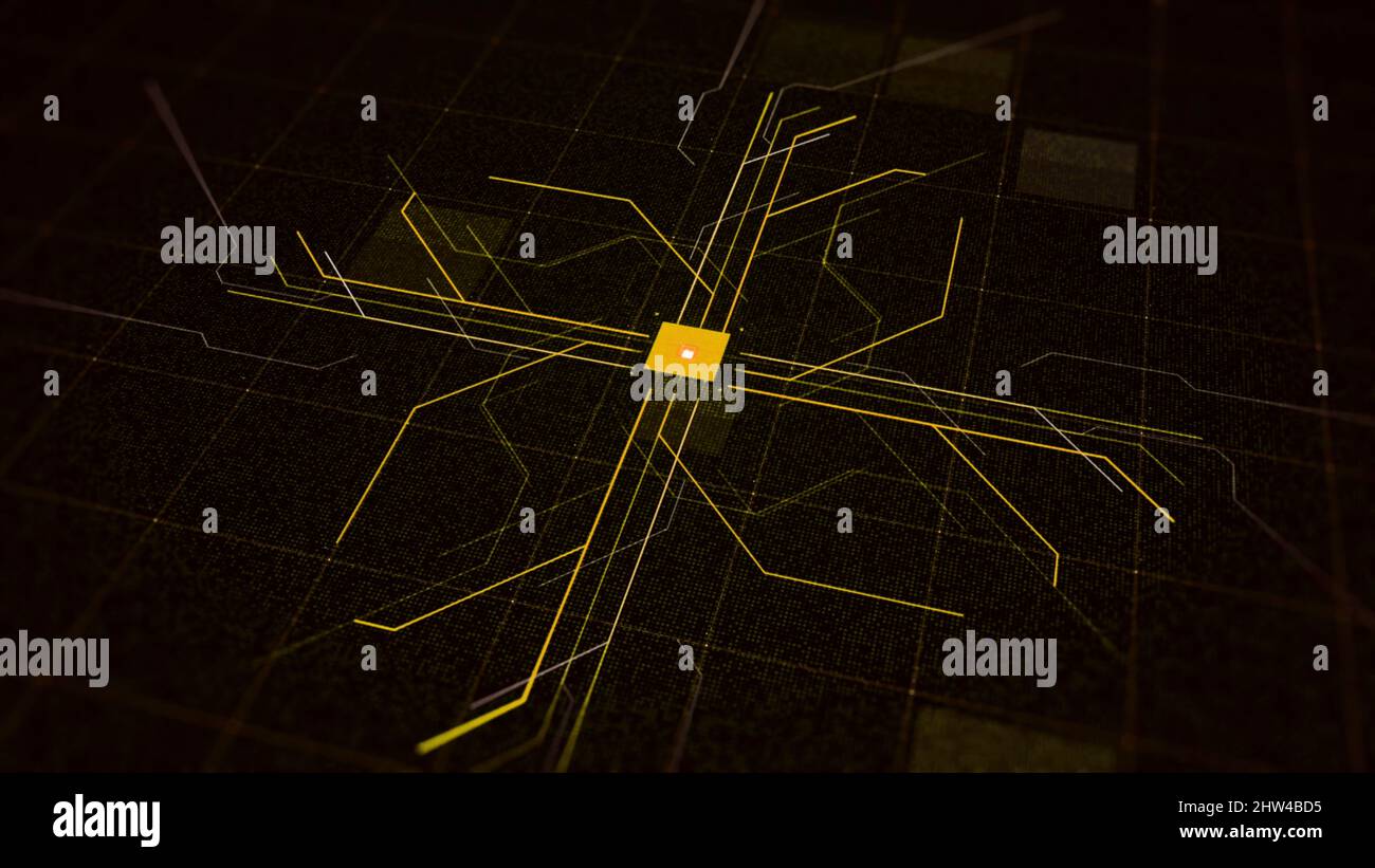 Electric impulses running computer circuit hi-res stock photography and ...