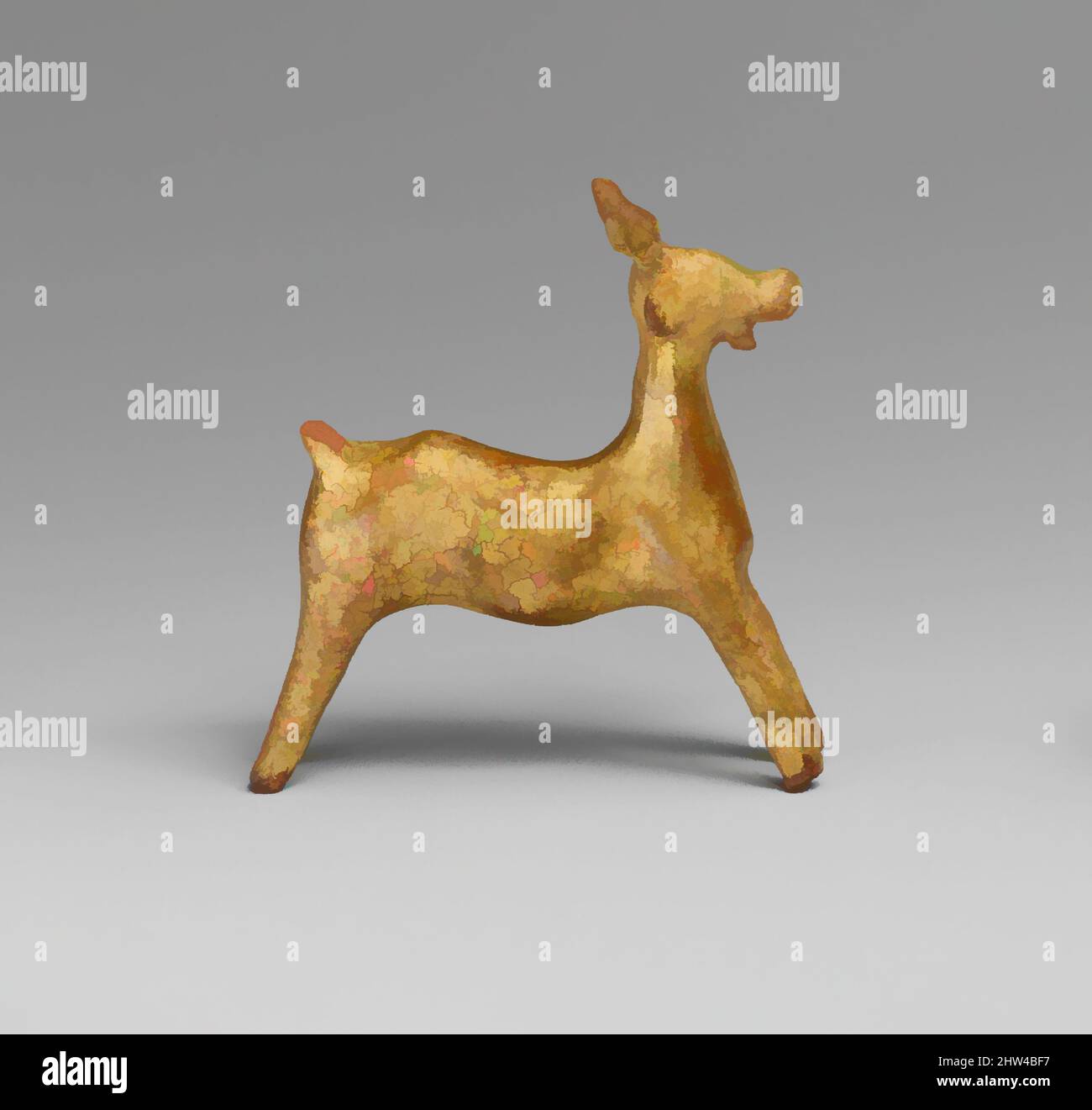 Art inspired by Gilt terracotta statuette of a goat, Late Helladic IIIA ...