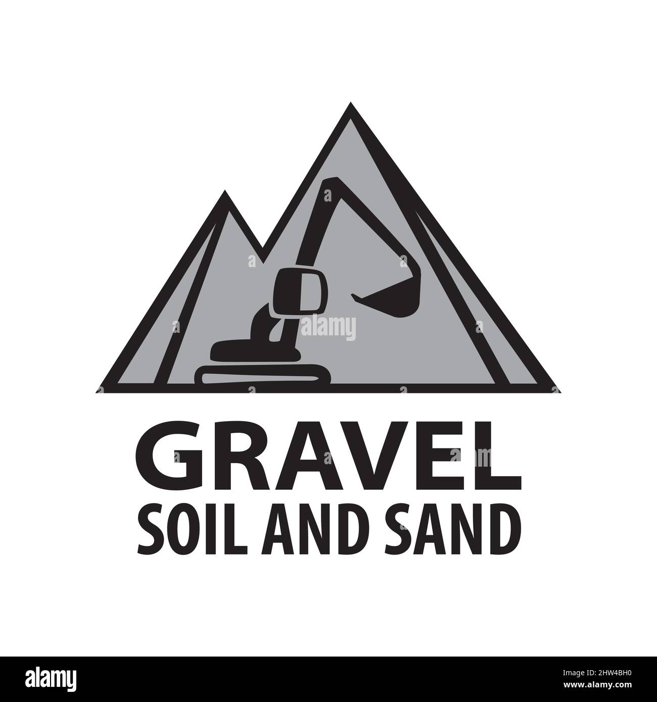 Vector logo of sand, gravel and soil extraction Stock Vector Image ...