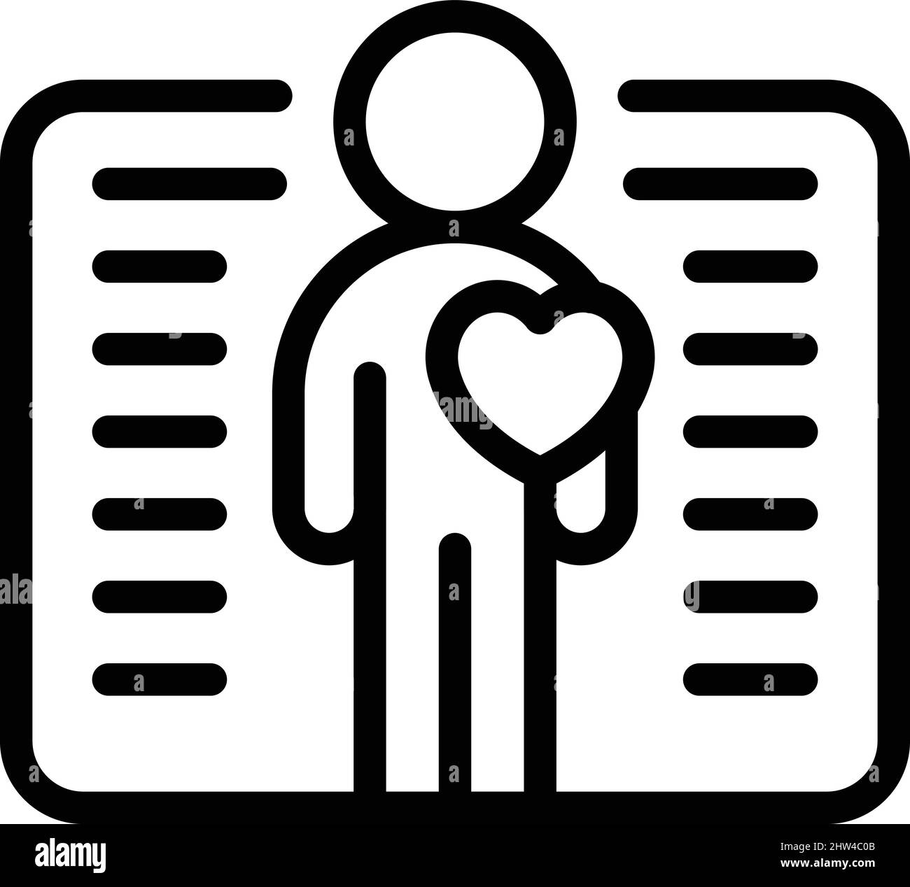 Certificate passport icon outline vector. Covid digital. Pass travel ...