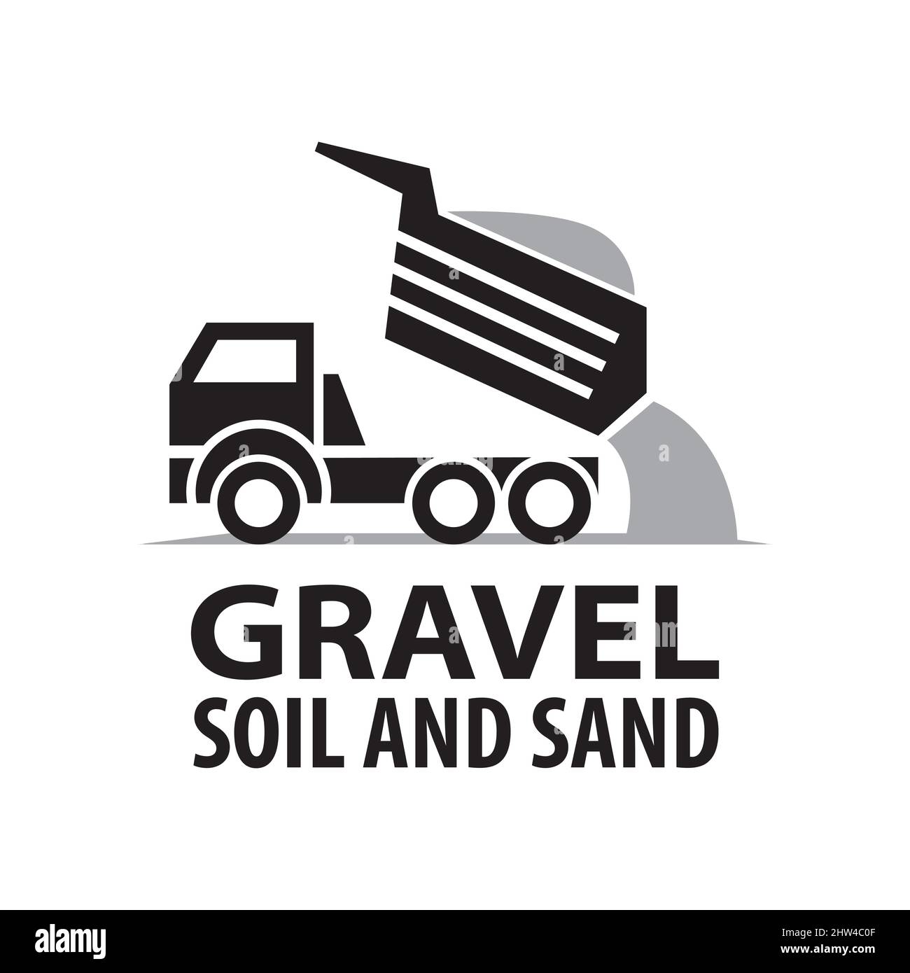 Vector logo of sand, gravel and soil extraction Stock Vector Image ...