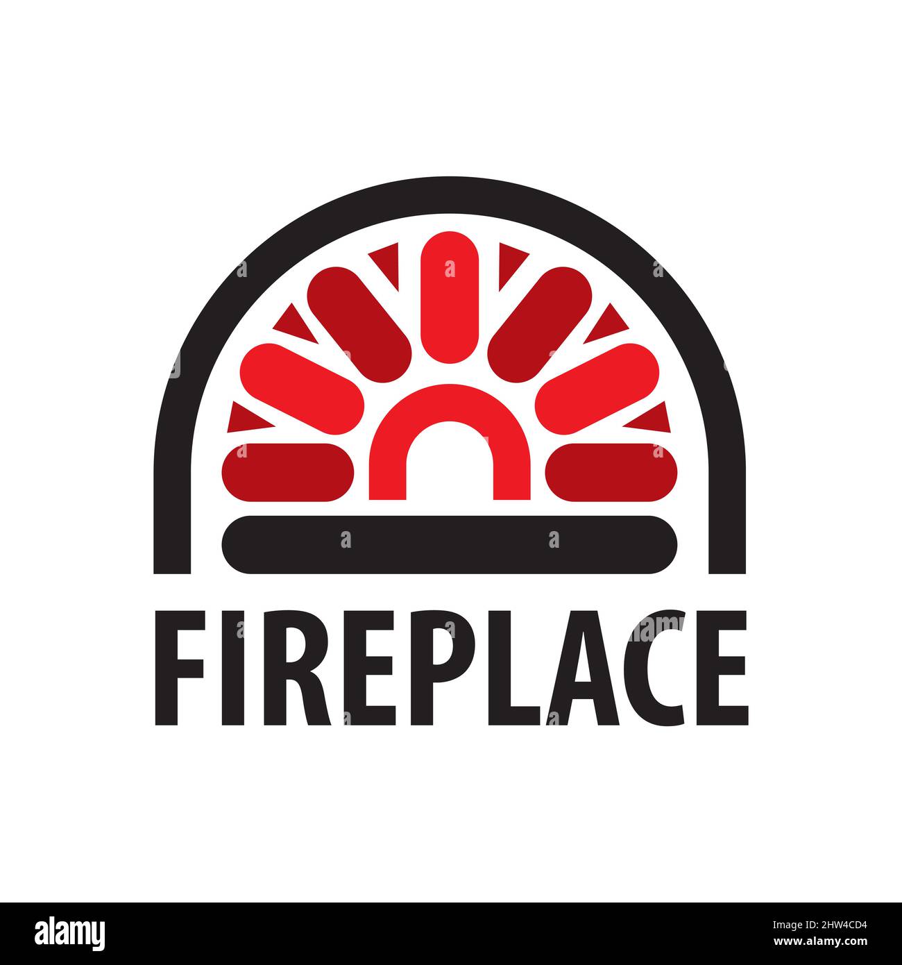 Vector fireplace logo for pizzeria, bakery, home Stock Vector Image ...