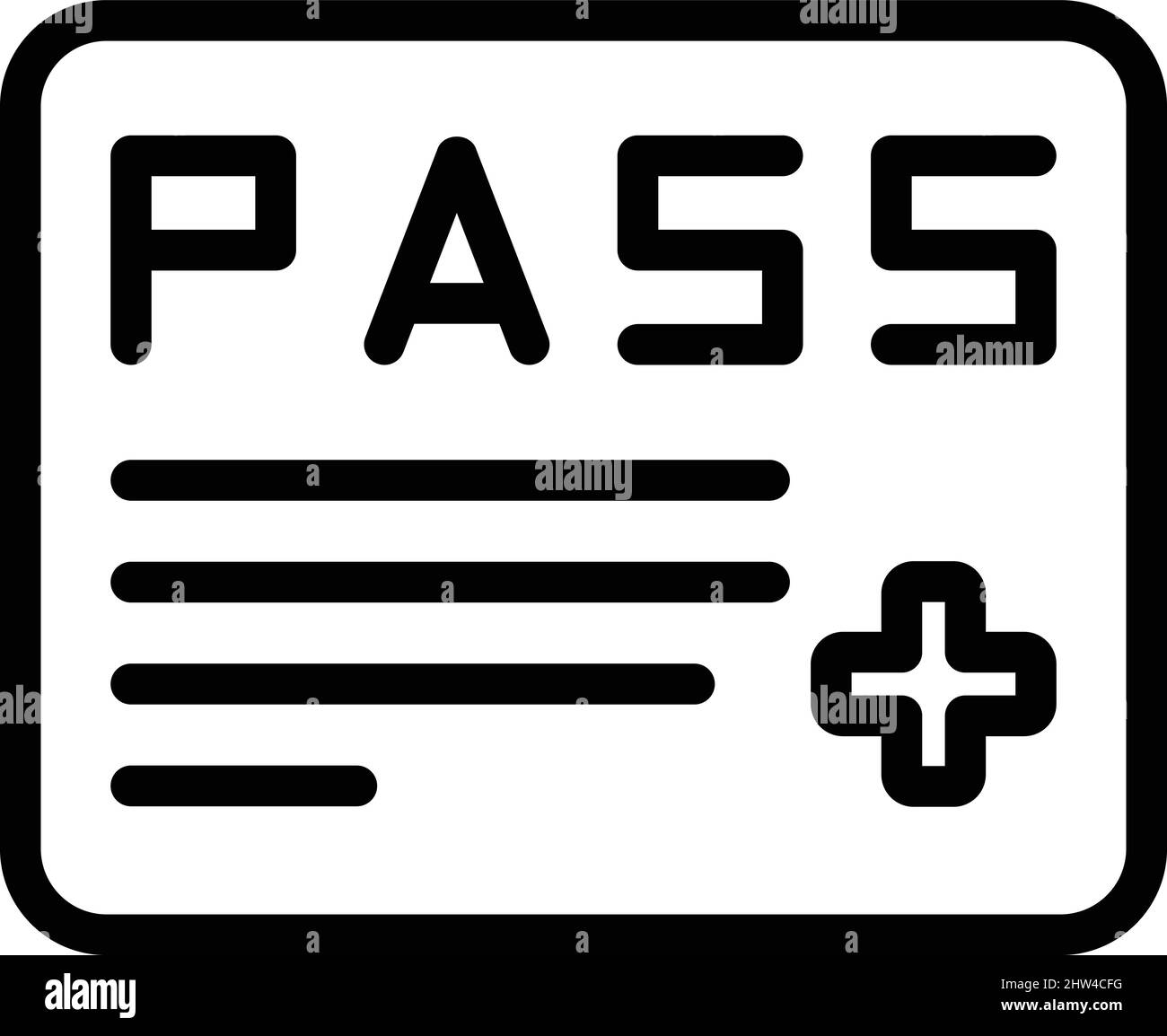 Medical pass icon outline vector. Passport health. Vaccine covid Stock ...