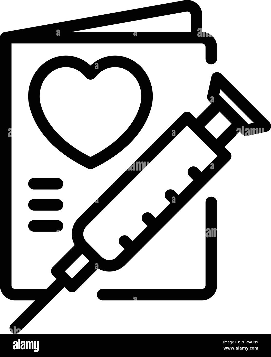 Injection vaccine icon outline vector. Passport health. Covid ...