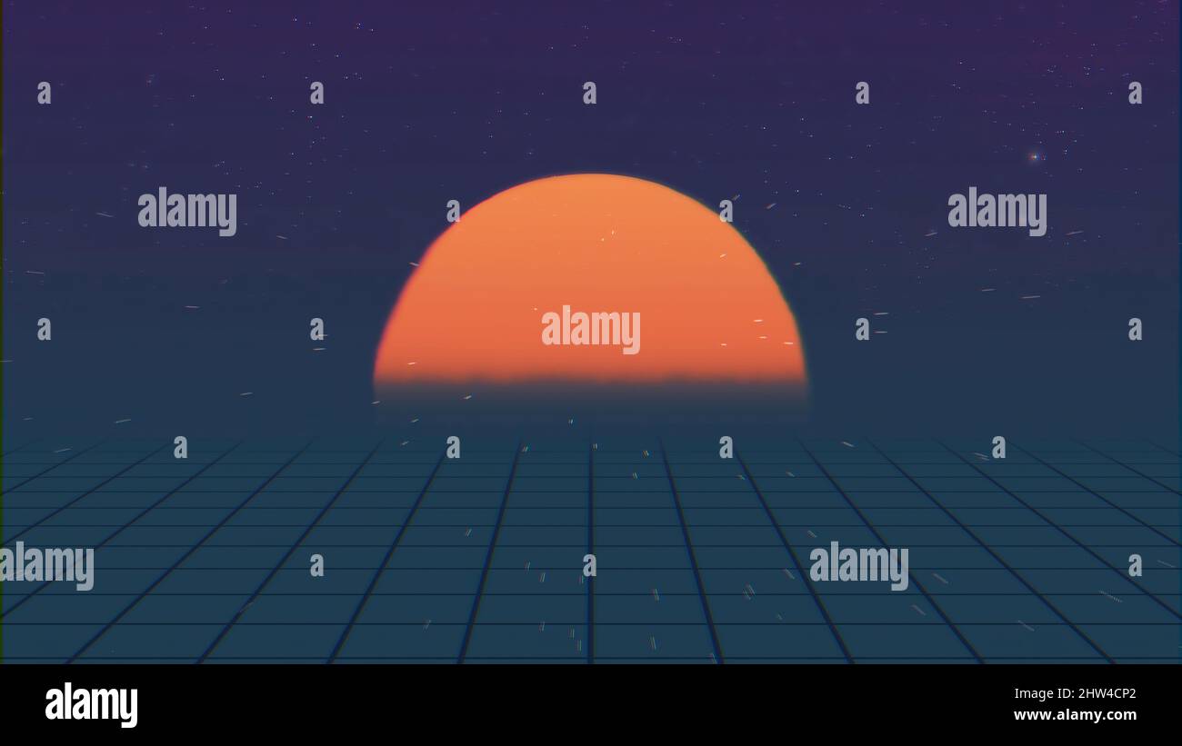 Retro futuristic intro landscape flight hi-res stock photography and ...