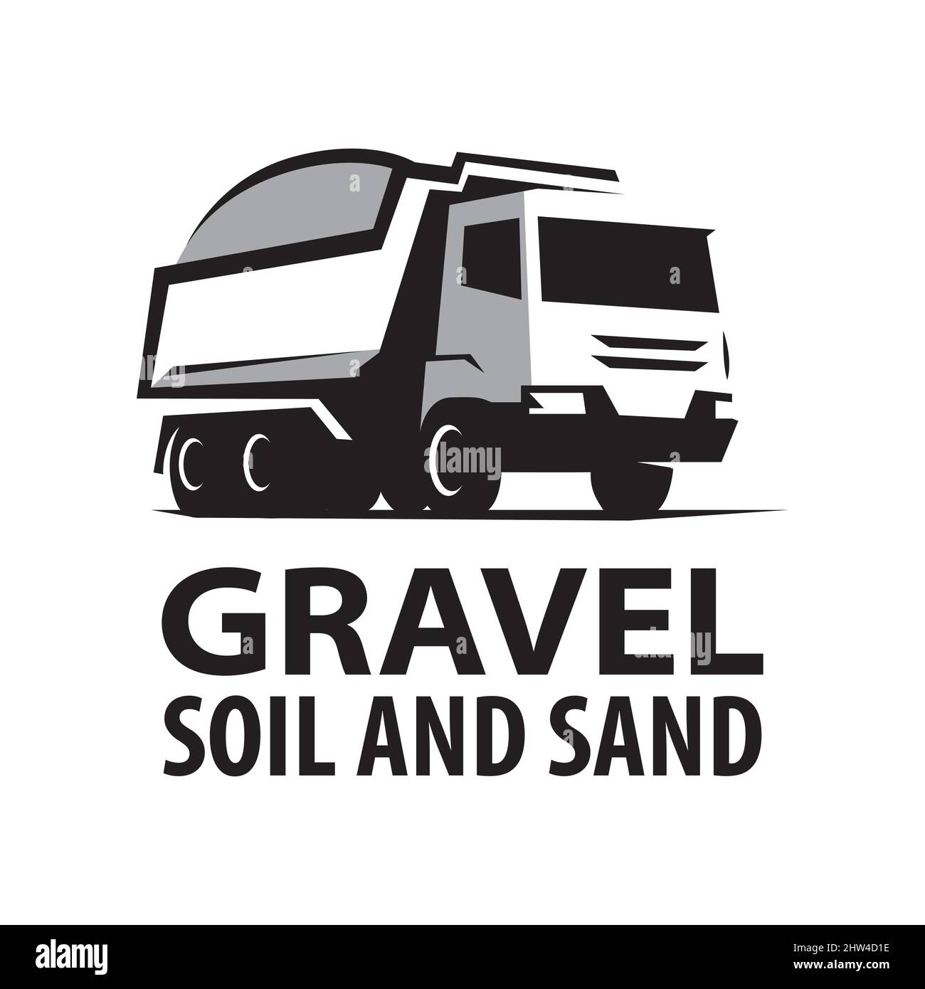 Vector logo of sand, gravel and soil extraction Stock Vector Image ...