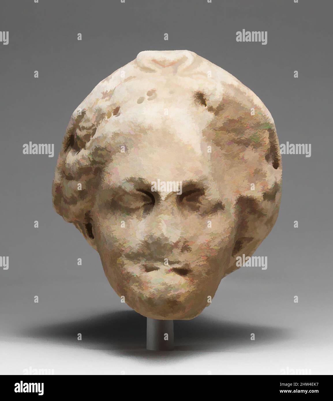 Art inspired by Marble head of a veiled goddess, Hellenistic, late 4th ...