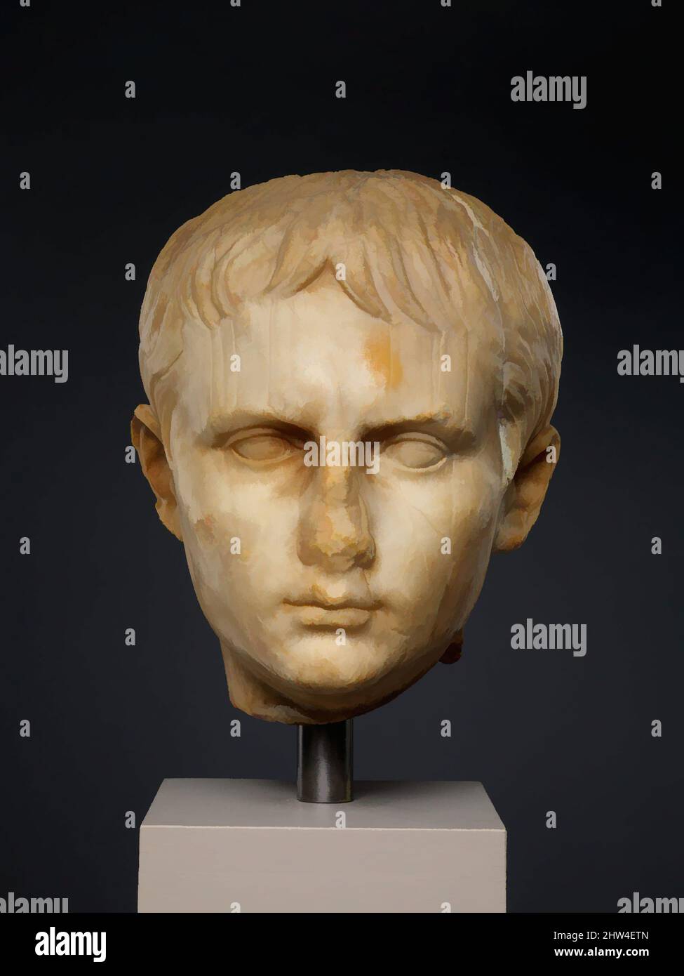 Art inspired by Stone head of a Julio-Claudian youth, possibly of Gaius ...