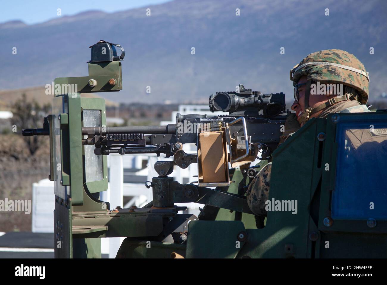 A U.S. Marine with 1st Battalion, 12th Marines, 3d Marine Division ...