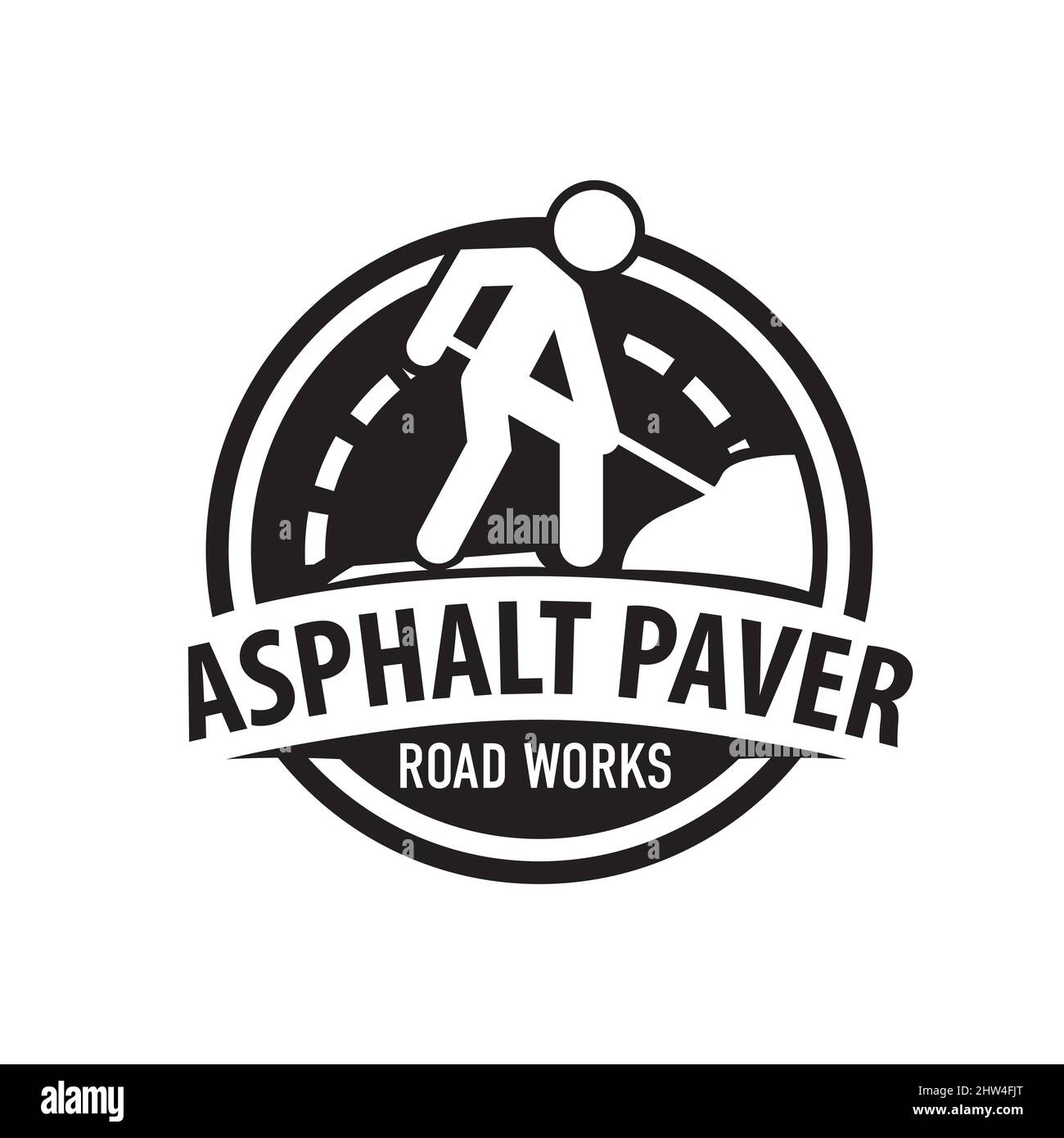 Vector logo of asphalt paver, road works Stock Vector Image & Art - Alamy