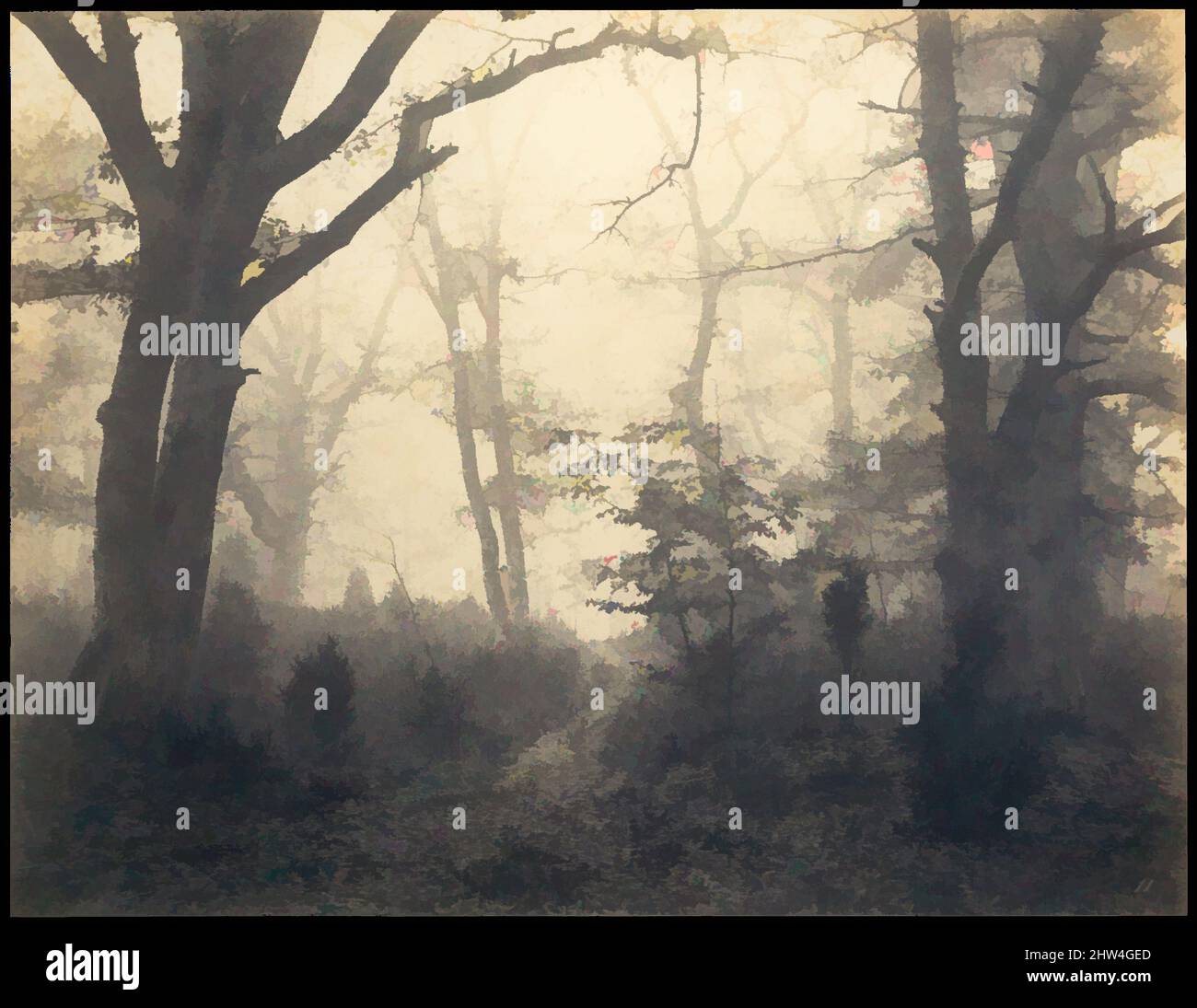 Art inspired by Fontainebleau Forest, early 1860s, Salted paper print ...