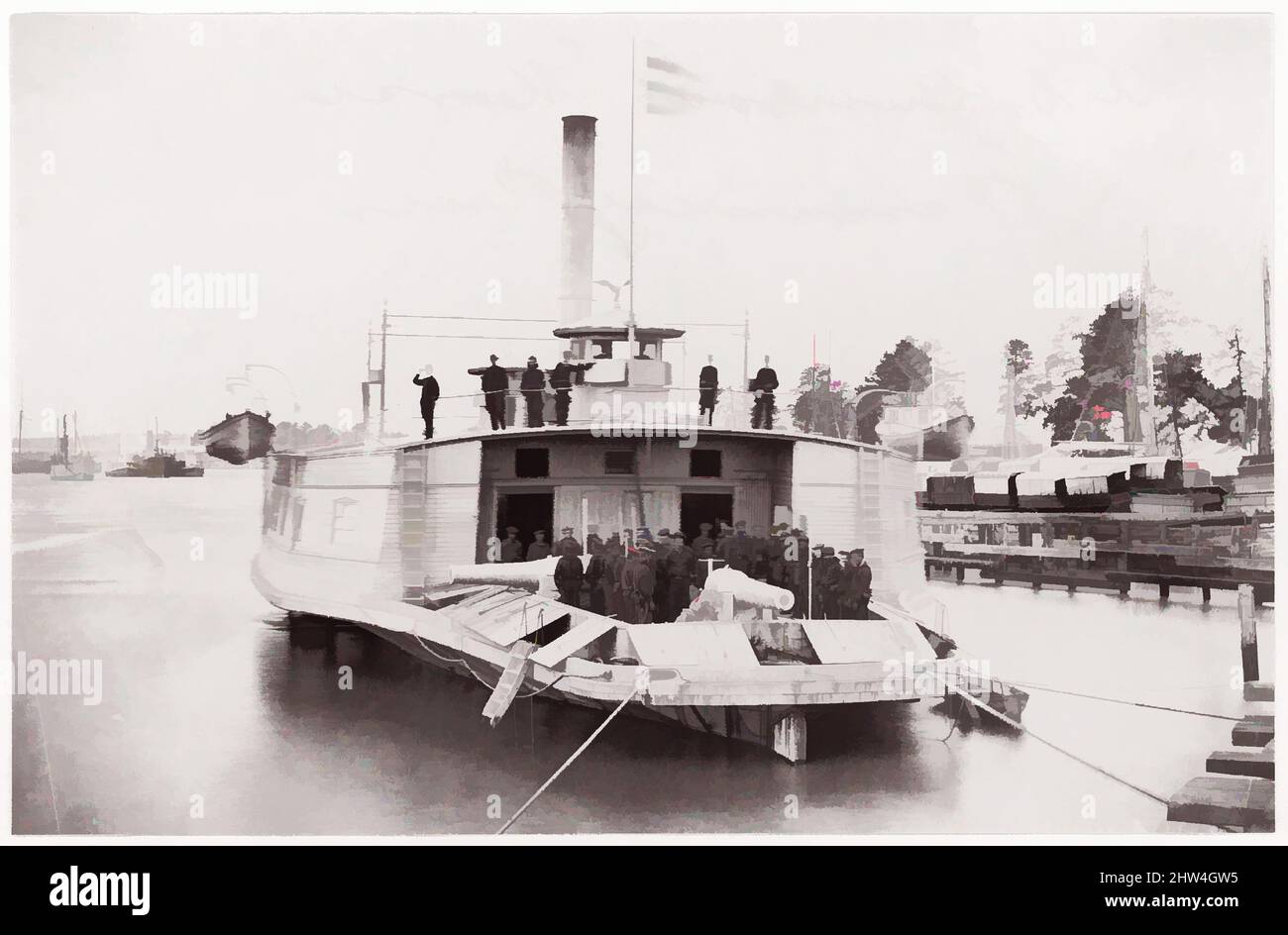 Art inspired by U.S. Gunboat 'Commodore Perry' on Pamunkey River, 1861 ...