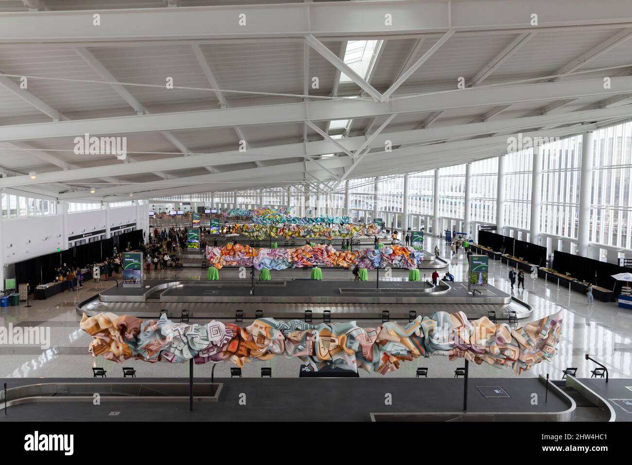 SeaTac, Washington, USA. 3rd March, 2022. Overview of the Grand Hall of ...