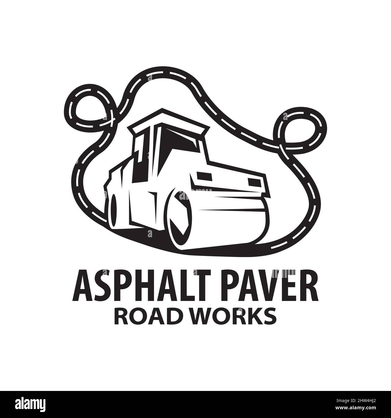 Road Work Logo Road Construction Logo Stock Vector Illustration And
