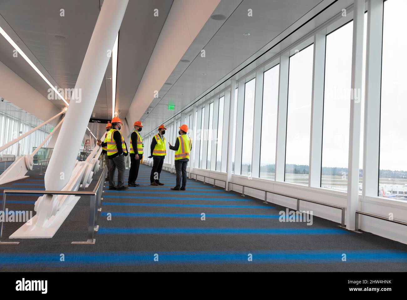 SeaTac, Washington, USA. 3rd March, 2022. Dignitaries get a tour of the ...