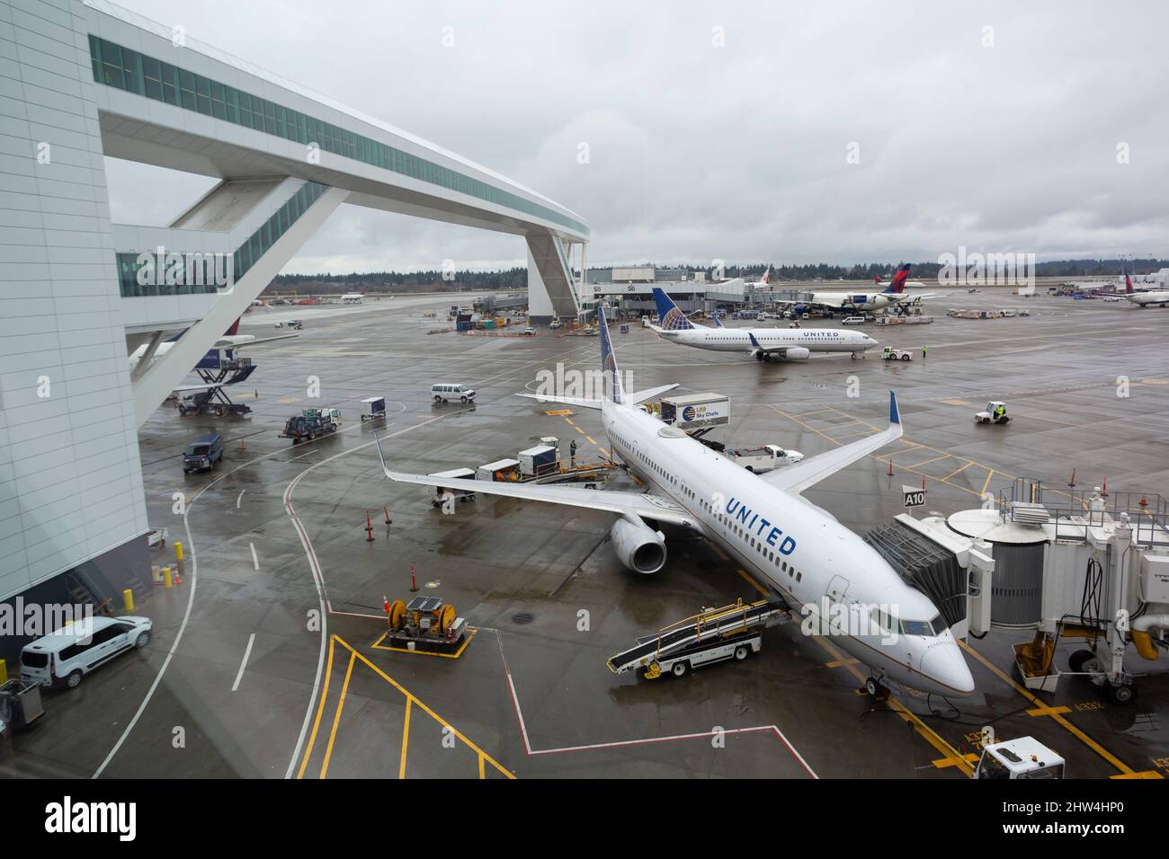 SeaTac, Washington, USA. 3rd March, 2022. View of the 780-foot aerial ...