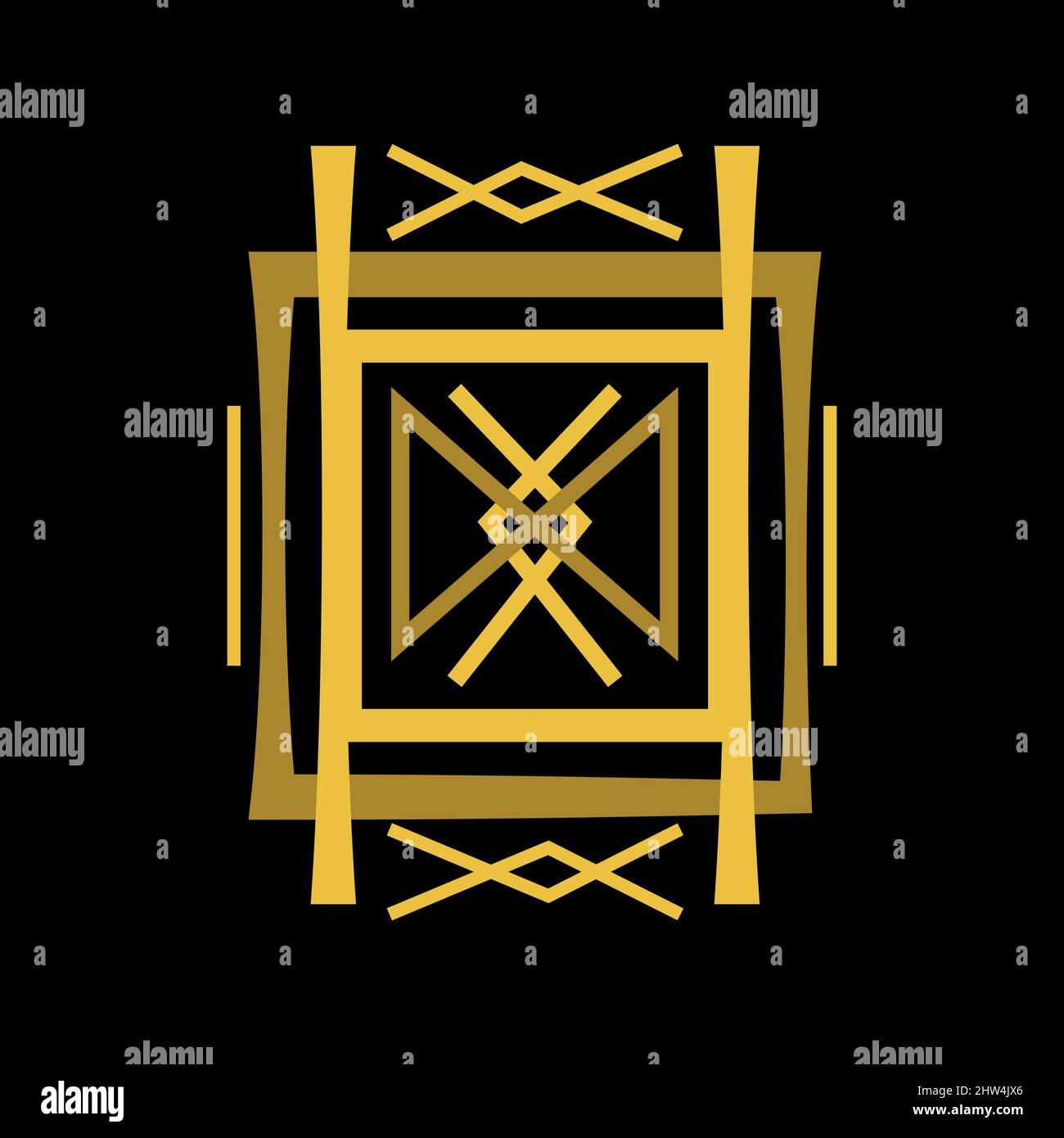 Magic runes Mystical geometry sign Alchemy mystical symbol Stock Vector ...