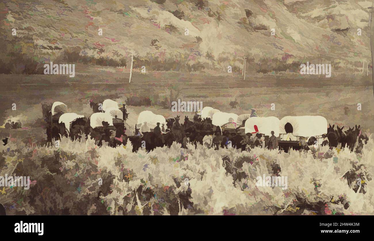 Art inspired by Mormon Emigrant Train, Echo Canyon, ca. 1870, Albumen ...
