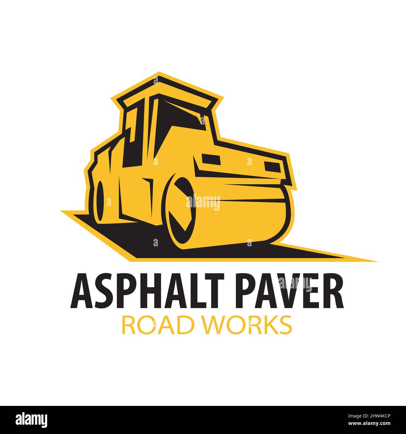 Vector logo of asphalt paver, road works Stock Vector Image & Art - Alamy
