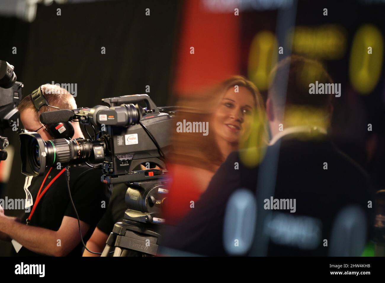 Newport, UK. 03rd Mar, 2022. BBC Wales sports presenter Catrin Heledd ...