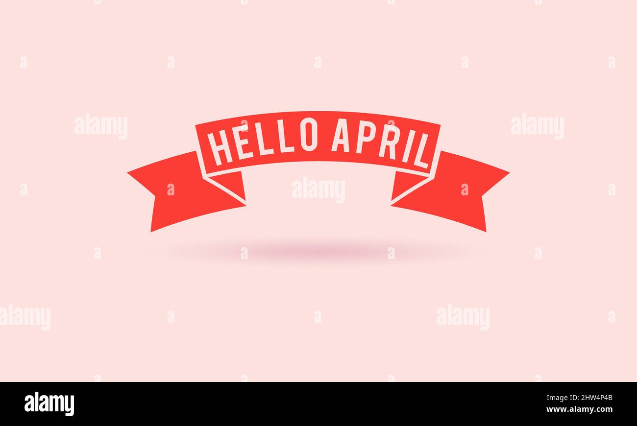 Hello April. Spring season template for banner, card, poster ...