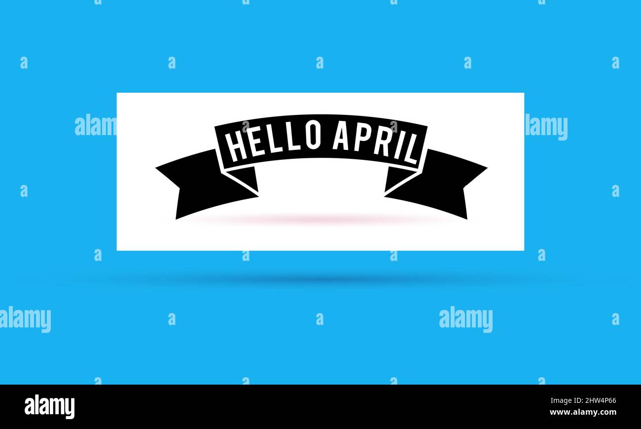 Hello April. Spring season template for banner, card, poster ...