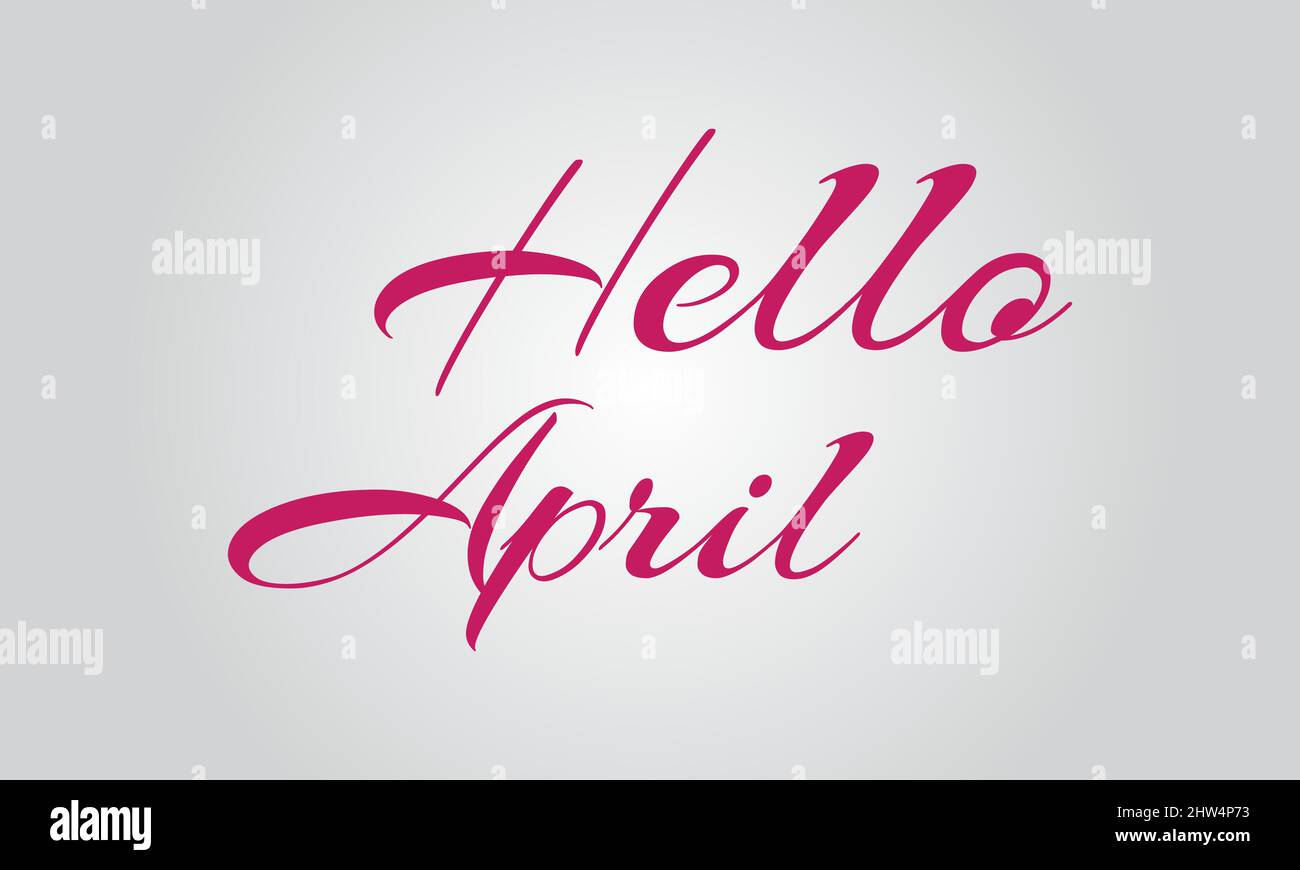 Hello April. Spring season template for banner, card, poster ...