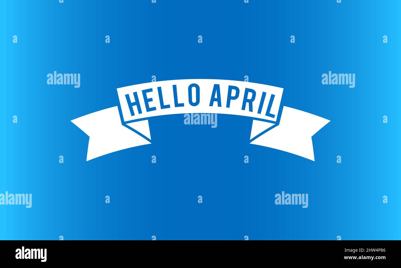 Hello April. Spring season template for banner, card, poster ...