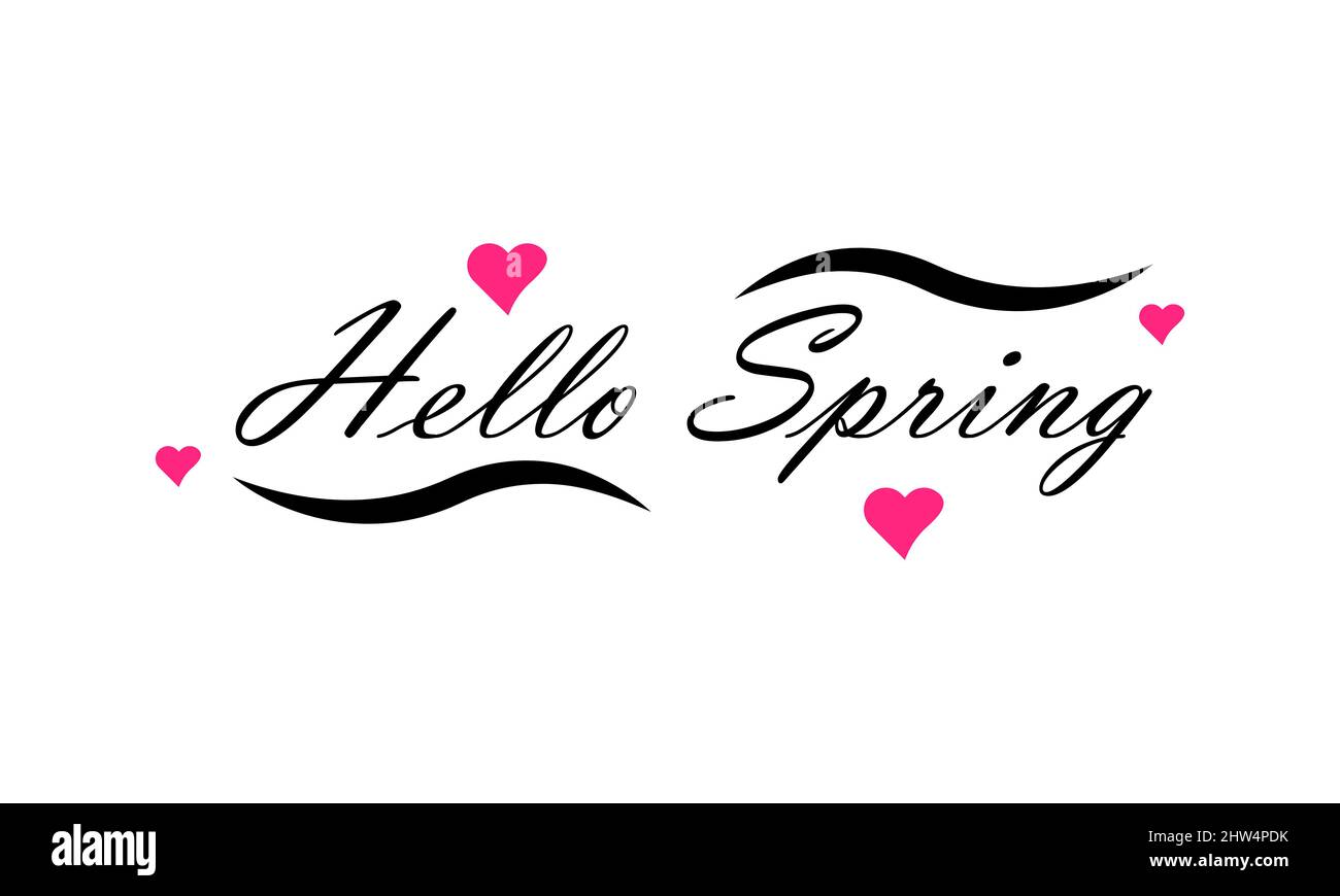 Hello Spring or SpringTime. Spring season template for banner, card ...