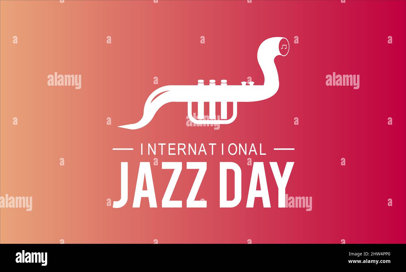 International Jazz Day. Jazz music celebration template for banner ...