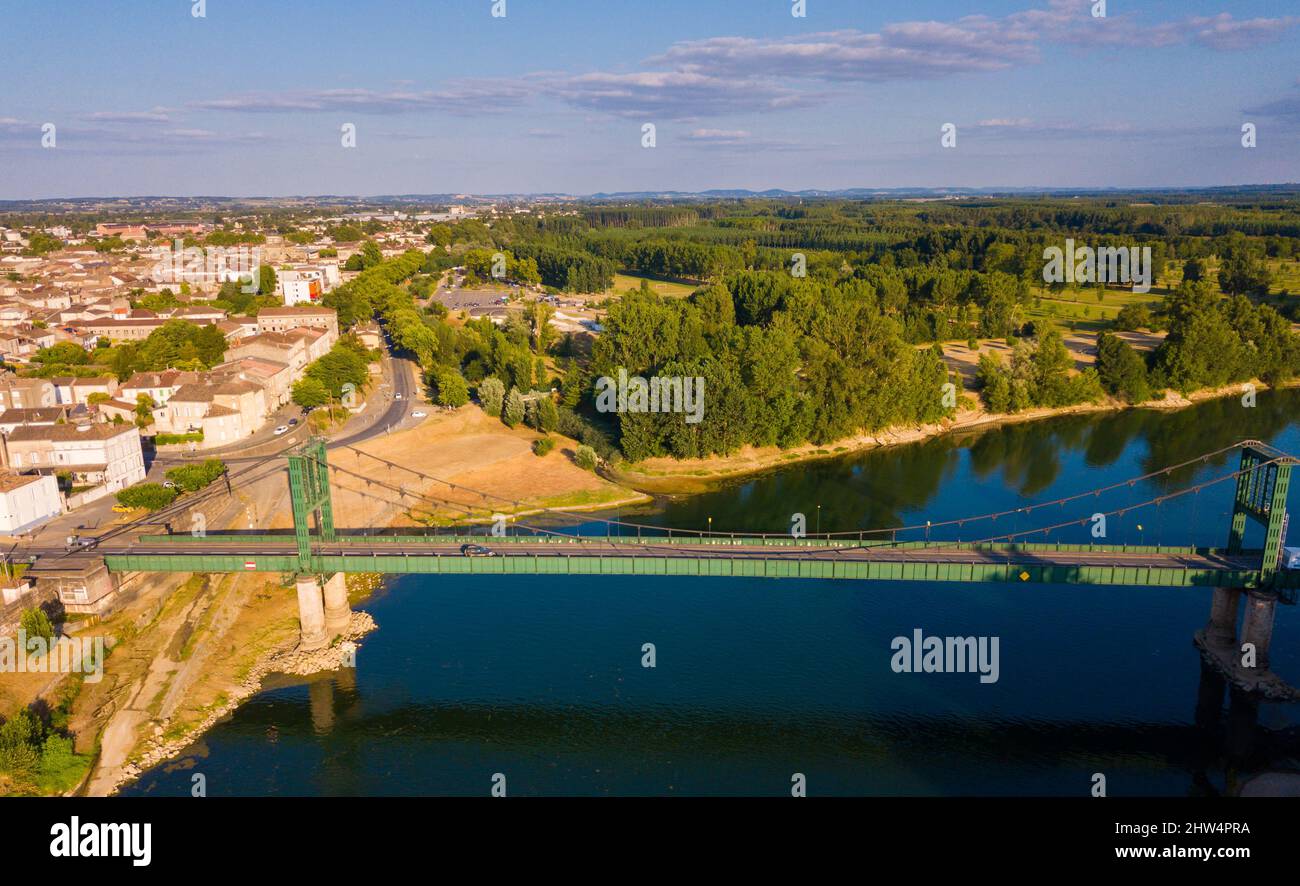 Aerial view of Marmande, France Stock Photo - Alamy