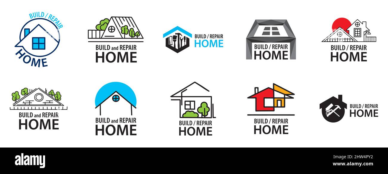 vector logo of a house construction company Stock Vector Image & Art ...