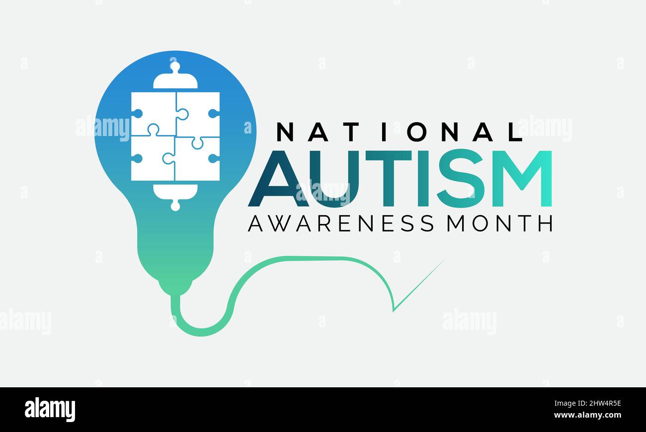 Autism Awareness Month. Autism Society vector template for banner, card ...