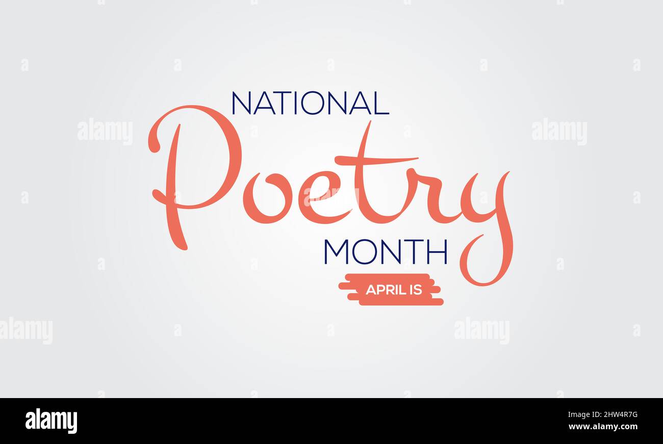 National Poetry Month. Literature greeting template for banner, card ...