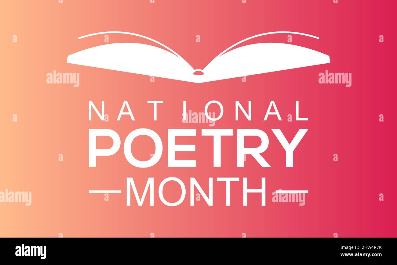 National Poetry Month. Literature greeting template for banner, card ...