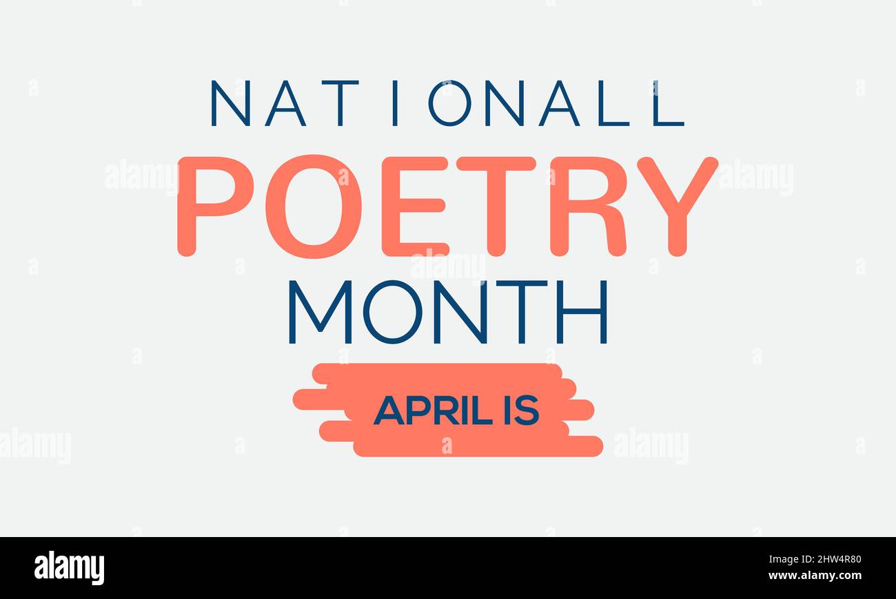 National Poetry Month. Literature greeting template for banner, card ...